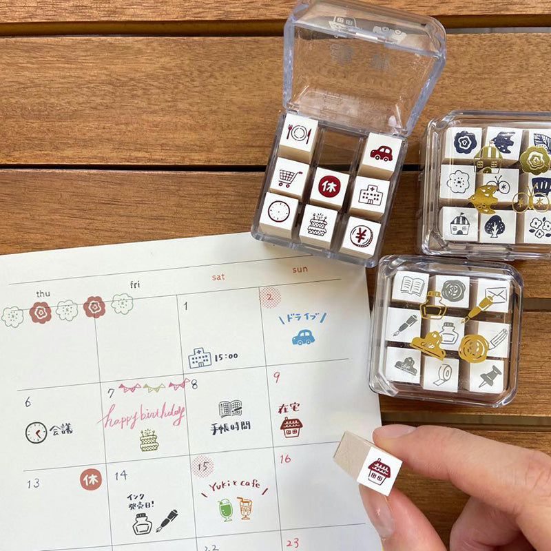 Beverly Planner Stamp Set With Clear Box - Schedule – Bunbougu