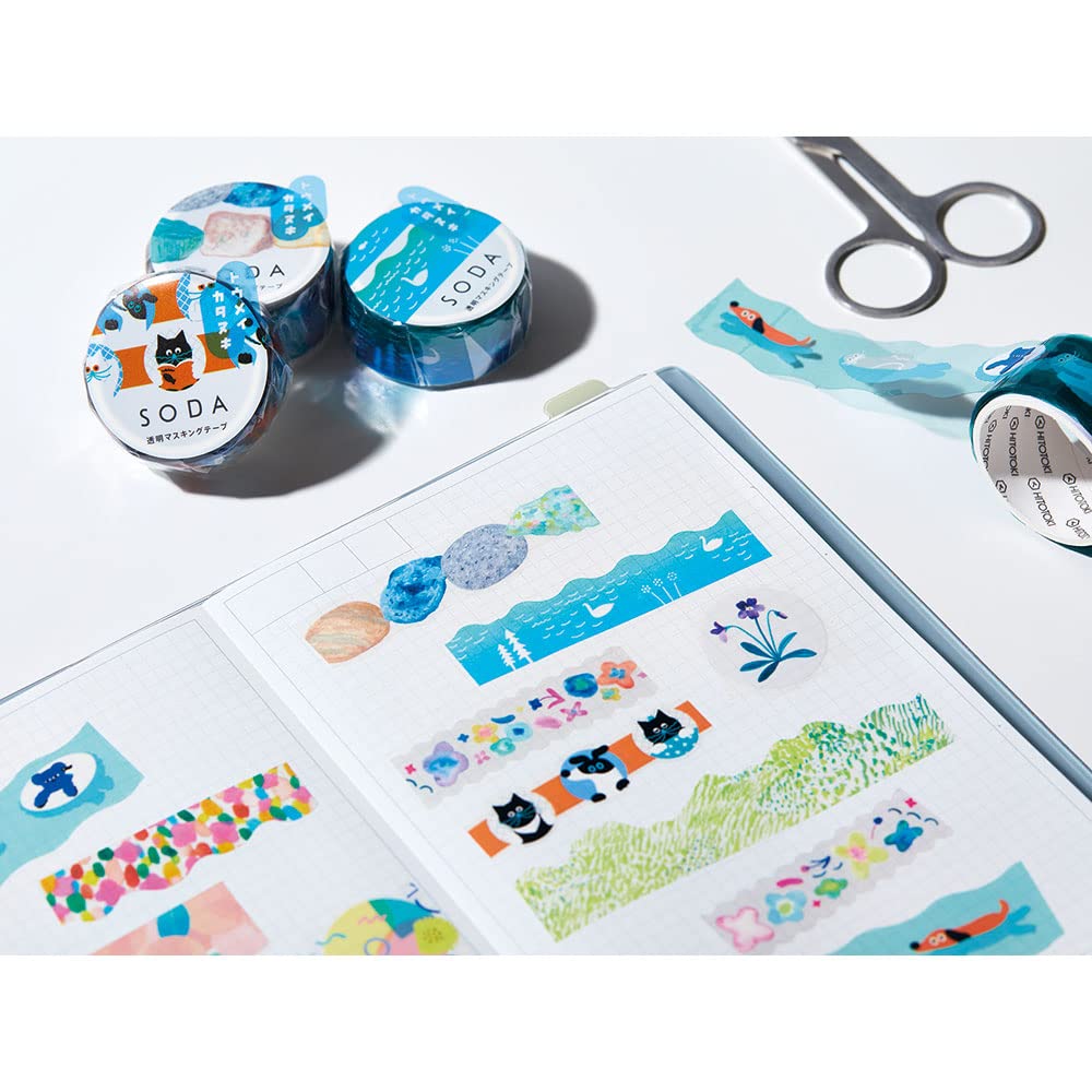 King Jim Soda Transparent Masking Tape - Foil-stamping - Mix 2 - 10 mm ...