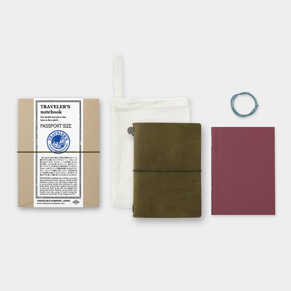 Traveler's Company Traveler's Notebook Starter Kit - Olive Leather - P ...