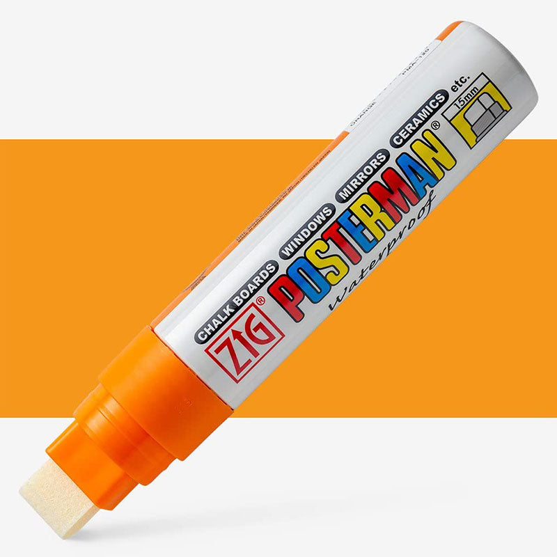 Kuretake ZIG Posterman Waterproof Chalk Marker - 15 mm Tip – Bunbougu
