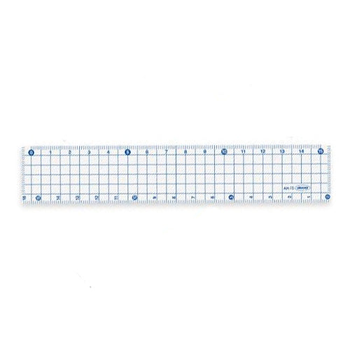 Kyoei Orions Grid Ruler - Blue - 5 mm x 5 mm Grid - 15 cm – Bunbougu