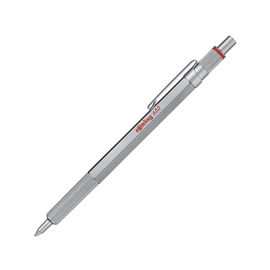 Rotring 600 Ballpoint Pen - Black Ink - Silver Body - 1.0 mm – Bunbougu