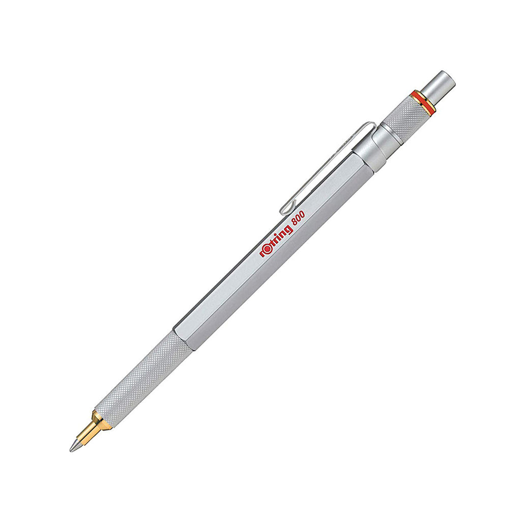 Rotring 800 Ballpoint Pen - Black Ink - Silver Body - 1.0 mm – Bunbougu
