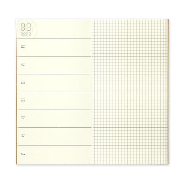 Traveler's Company Traveler's Notebook Refill 019 - Free Weekly Planne ...