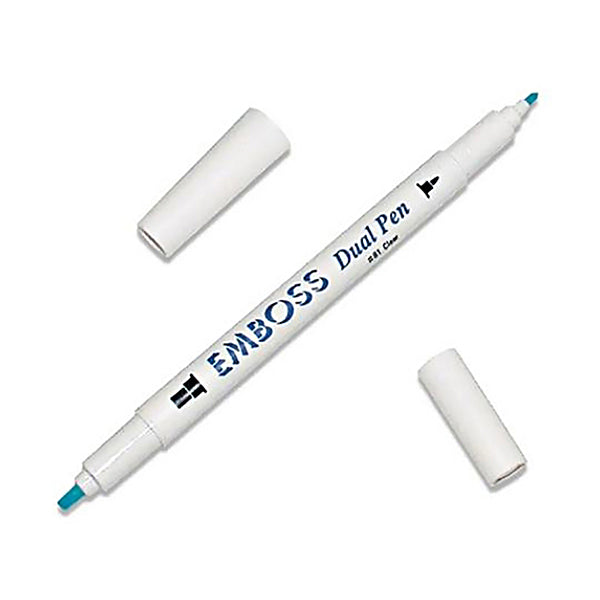 Tsukineko Emboss Clear Embossing Double-sided Pen - Bullet Tip/Chisel ...