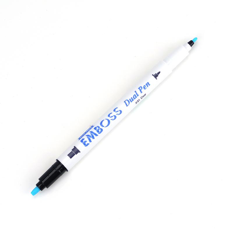 Tsukineko Emboss Clear Embossing Double-sided Pen - Bullet Tip/Chisel ...